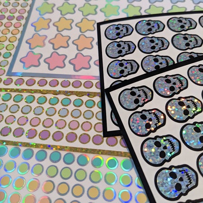 Extra Small Gold Dot Stickers, Set of 750 Micro Sized Golden Dot Vinyl ...