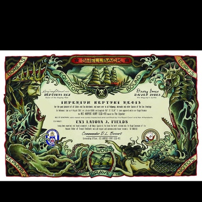 Shellback Certificate - Etsy