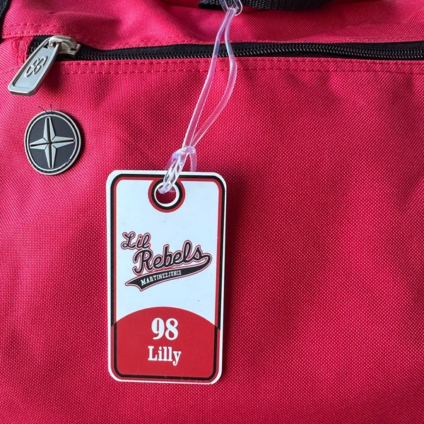 Custom Sports Team Bag Tag, Bag Tags for Football, Hockey, Baseball ...