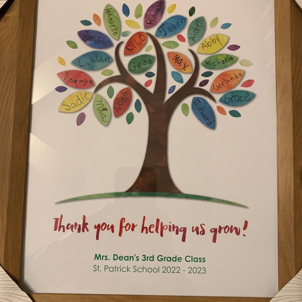 CUSTOM Teacher Tree Printable - Personalized Teacher Appreciation/class ...