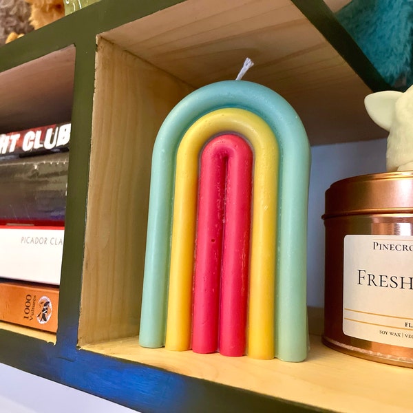 Funky Rainbow Candles | Soy Wax Candles | Home Decor | Shaped Candle ...