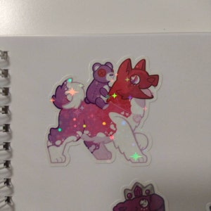 Aceflux Pride Stickers Shark, Dog, Cat Designs Holographic Sticker for ...