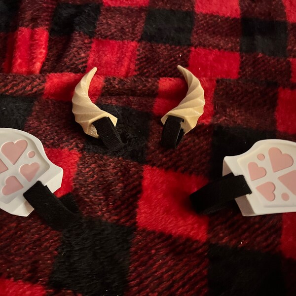 Cow Ears and Horns Headset Attachment, Cute Gaming Headphones Props for ...