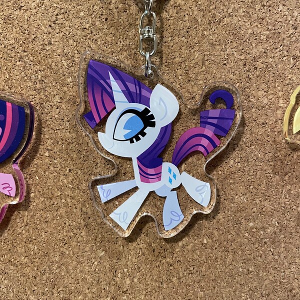 Rarity Acrylic Charm Keychain - Etsy