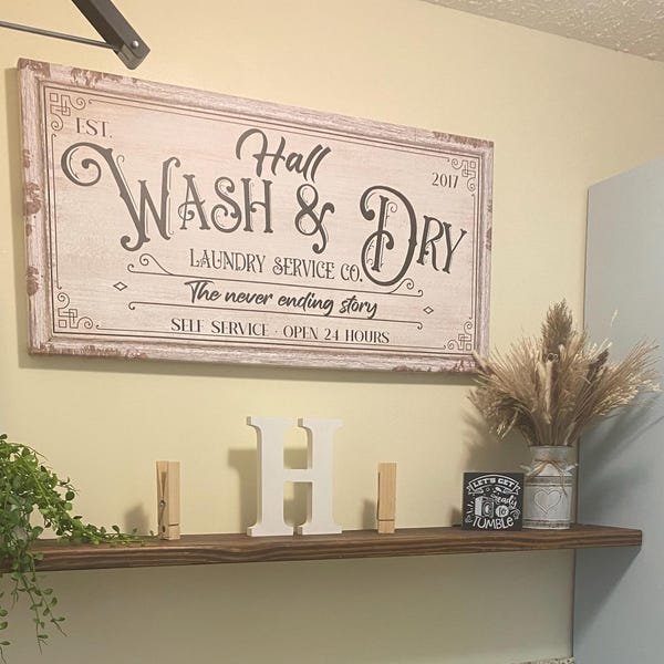 Personalized Laundry Service Sign, Custom Wash & Dry Sign, Laundry and ...