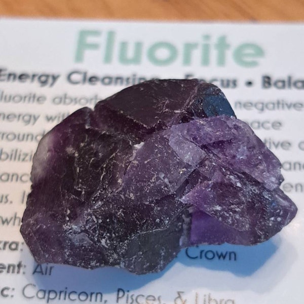 Raw Purple Fluorite Crystal (.5" - 1") - Grade A - Purple Fluorite ...