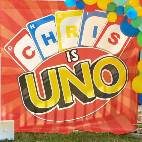 Backdrop Background Custom Step and Repeat Uno Card Game Birthday - Etsy