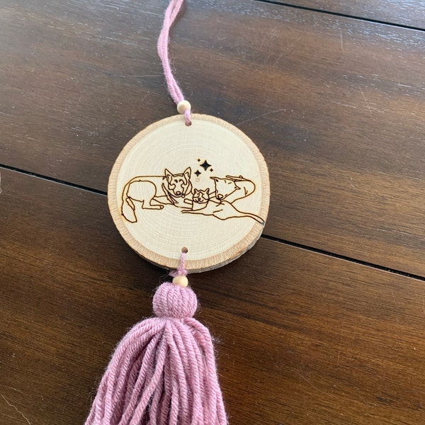 Custom Portrait Car Charm, Custom Engraving, Custom Engraved Keychain ...