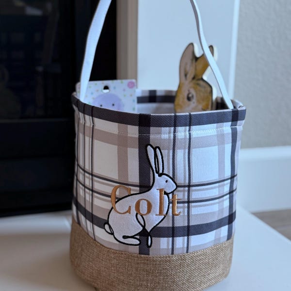 Personalized Easter Basket, Custom Easter Basket, Handmade Easter Egg Basket, Little Boys Easter ...