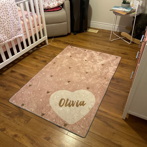 Personalized Nursery Rug Monogrammed Kids Boho Rug Stars Girl Boy Gift ...