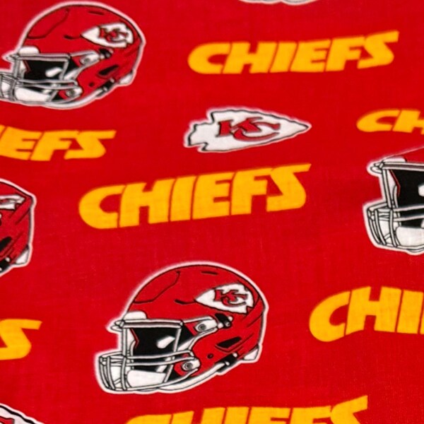 NFL Kansas City Chiefs Fabric / Licensed NFL Cotton Fabric From Fabric ...