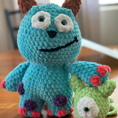 Mini Monster-keychain Version Crochet Pattern by Aquariwool Crochet ...