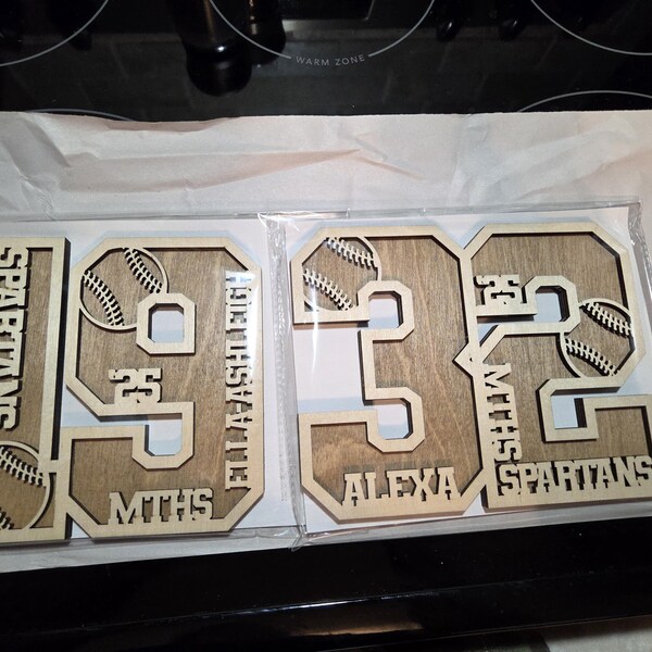 Custom Senior Athlete Number, Sports Number Wood Cutout, Custom Sports ...