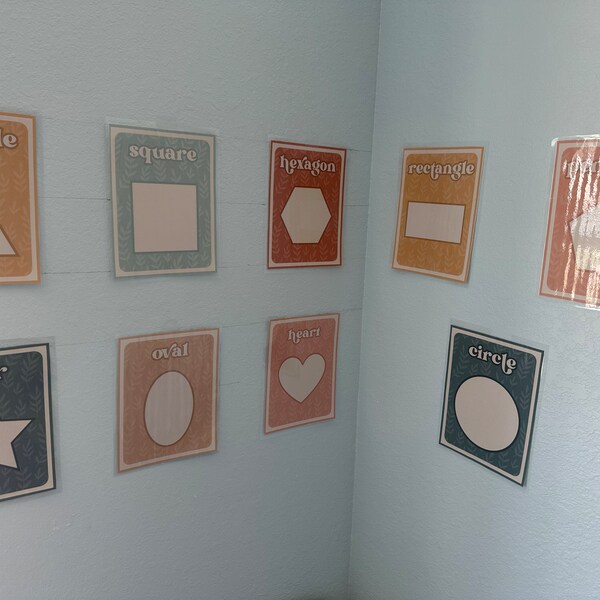 Classroom Shapes and Colors Printable Display, Editable in Canva ...