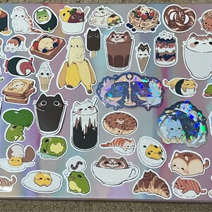 Bread Cat Sticker Set Cute Cat Sticker Waterproof Durable Stickers ...