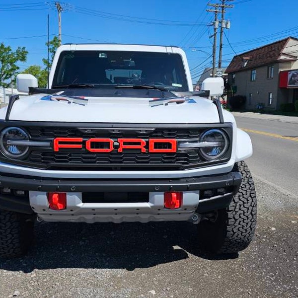 Tufskinz | Grille Letter Overlays - Fits 2021-2025 Bronco Raptor - 4 ...
