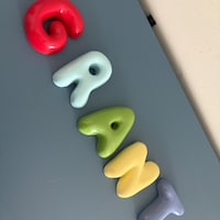 Ceramic Bubble Letters-ceramic Bubble Letter: Colorful Handmade ...
