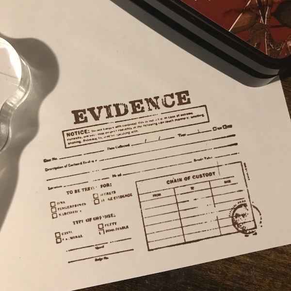Evidence Label Rubber Stamp, Police Stamp, Top Secret Stamp, Mixed ...
