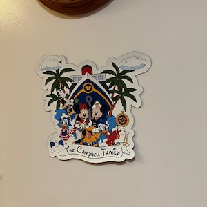 Captain Mickey Holding Family Name Banner Disney Cruise Door - Etsy