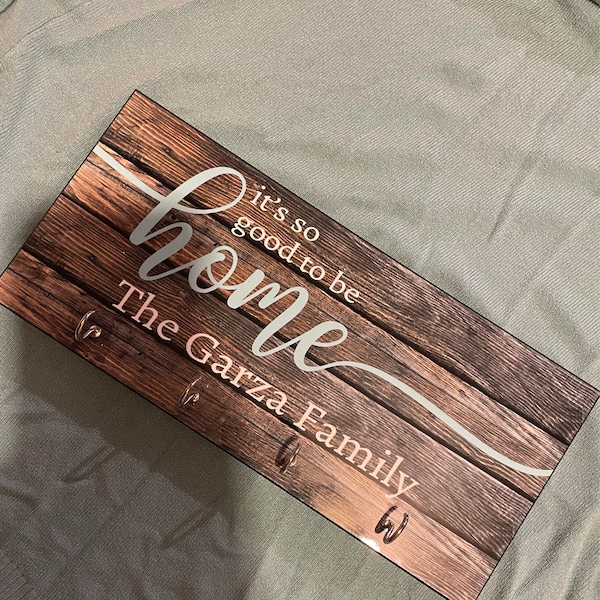 Personalized Key Ring Holder, Family Key Holder, Home Key Rack, Couples ...