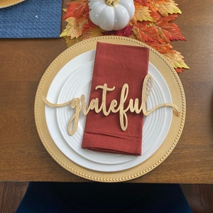 Table Word Place Setting, Thanksgiving Decor, Formal Dining Room, Fall ...