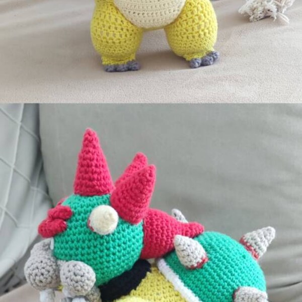 Bowser Crochet Pattern ~ Amigurumi PDF ~ ENGLISH Instructions Only - Etsy