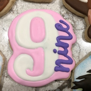 Single Number Cookie Cutters Classic, Script Font Single Digit Numbers ...