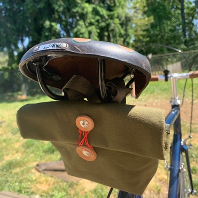 Canvas Saddle Bag / Tool Bag / Bike Bag / Bum Bag / Fanny Bag / Womens ...