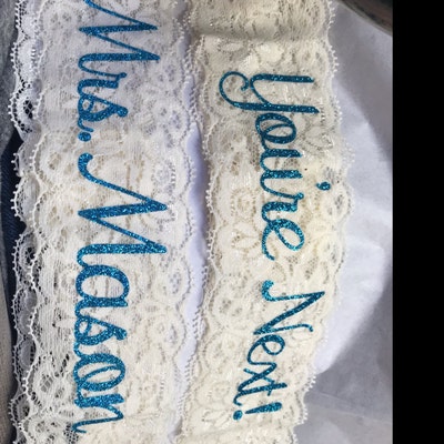 Personalized Garters, Something Blue, Personalized Garter, You're Next ...