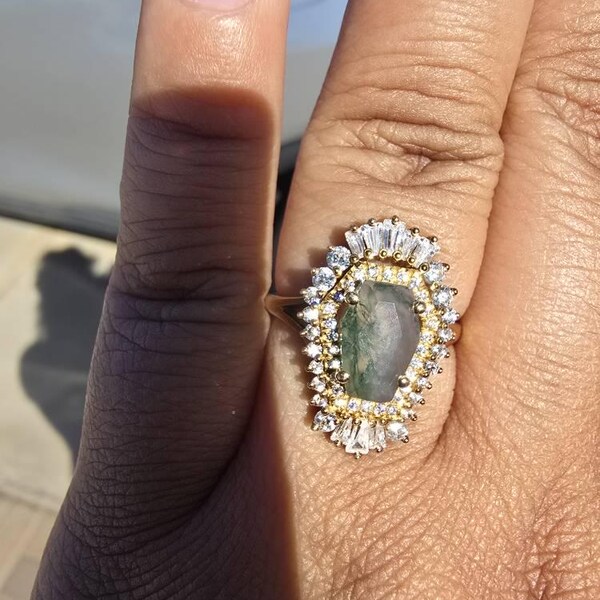 Round Red Garnet Gemstone 925 Silver 14K Rose Gold Cute Engagement ...