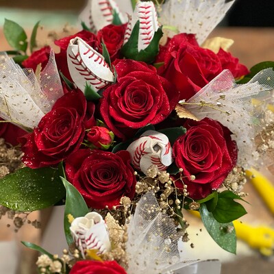 Baseball Roses Select Qty Baseball Gift Back to School - Etsy