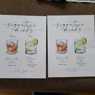 Cocktail Recipe Cards Template Drink Recipe Cards Instant Download ...