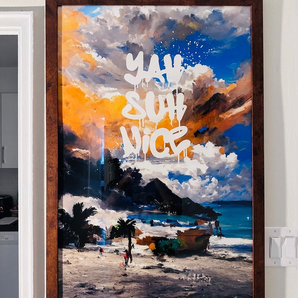 Caribbean Alphabet Poster Educational ABC Wall Art Kids Room Decor ...