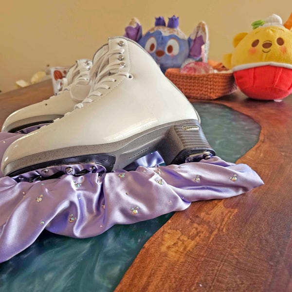 Figure Skating Soakers With Rhinestones| Soft Guards | Ice Skating ...