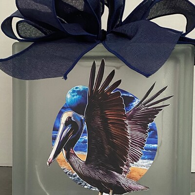 Moonlight Pelican Decal, Full Color Pelican Decal, Moonlight Pelican ...