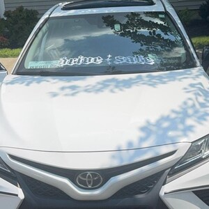 Custom Text Outline Y2 Windshield Graphic Decal Car Sticker Banner JDM ...