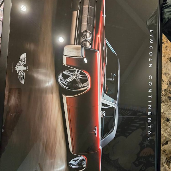 1965 Black Lincoln Continental Framed Print - Etsy