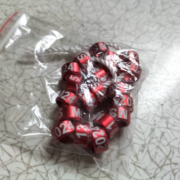 Aluminium Pigeon Rings Pigeon Bands Personalized Parrot Conure 7mm and ...