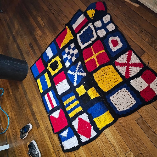 Nautical Flags Crochet Pattern C2C - Etsy