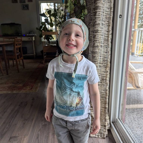 Baby Hat, Lilac Rib, With Mesh Hearing Aid Hat, Toddler Hat, Hat With ...