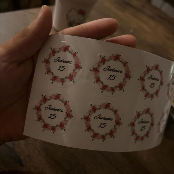 Custom Round Stickers Personalized Birthday Stickers Wedding Stickers ...