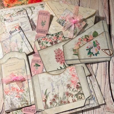 Vintage Pink Junk Journal Paper Pack, Journaling Kit, Scrapbooking Kit ...
