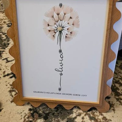 Oak Wood Scalloped Picture Frame, 19.75x27.5 - Etsy