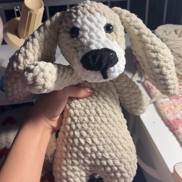 Puppy Snuggler Crochet Pattern. Dog Knotted Lovey Crochet Pattern ...