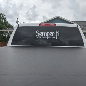 USMC Large Semper Fi Custom Car Truck Van Window or Bumper Sticker ...