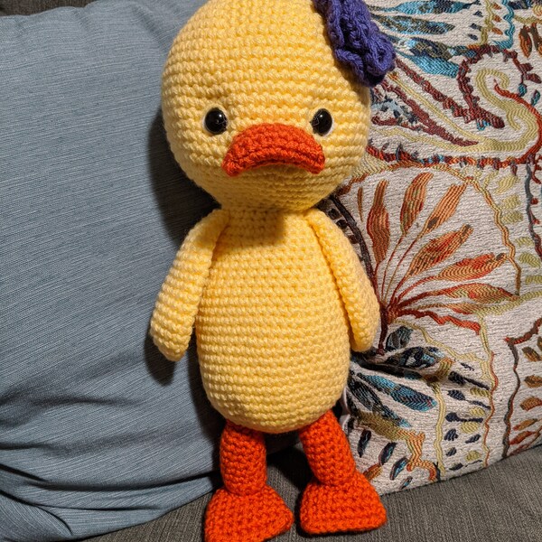 Crochet Duck Amigurumi Pattern: Quigley the Duck Stuffed Toy (PDF) - Etsy