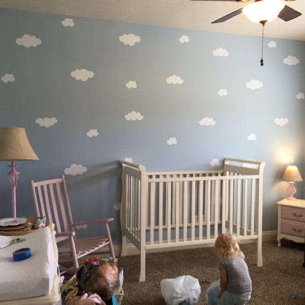 White Cloud Decals Wall Decor, Vinyl Wall Decor Stickers, Clouds in ...