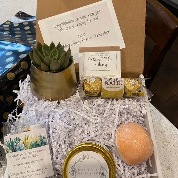 Congratulations Gift Set, Personalized Congrats Gift Box, Achievement ...