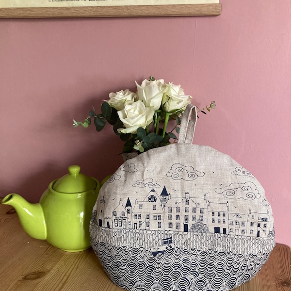 Puffin Tea Cosy, Coastal Tea Cosy, Bird Tea Cosy, Hand Pulled, Screen ...