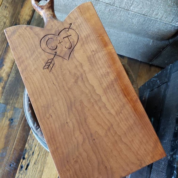 Personalized Breadboard, Custom Cutting Board, Walnut Carved Board ...